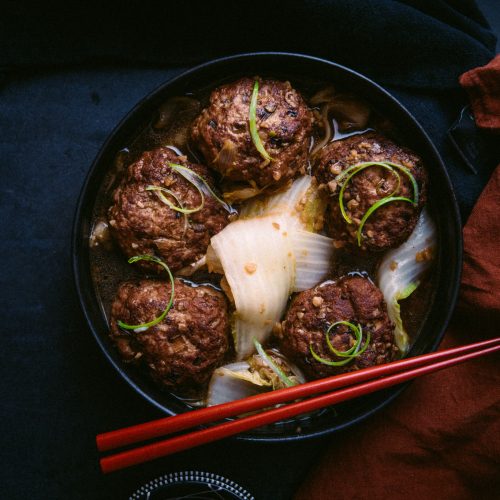 Shizitou 獅子頭 - Chinesische Fleischbällchen zum chinesischen Neujahr ...
